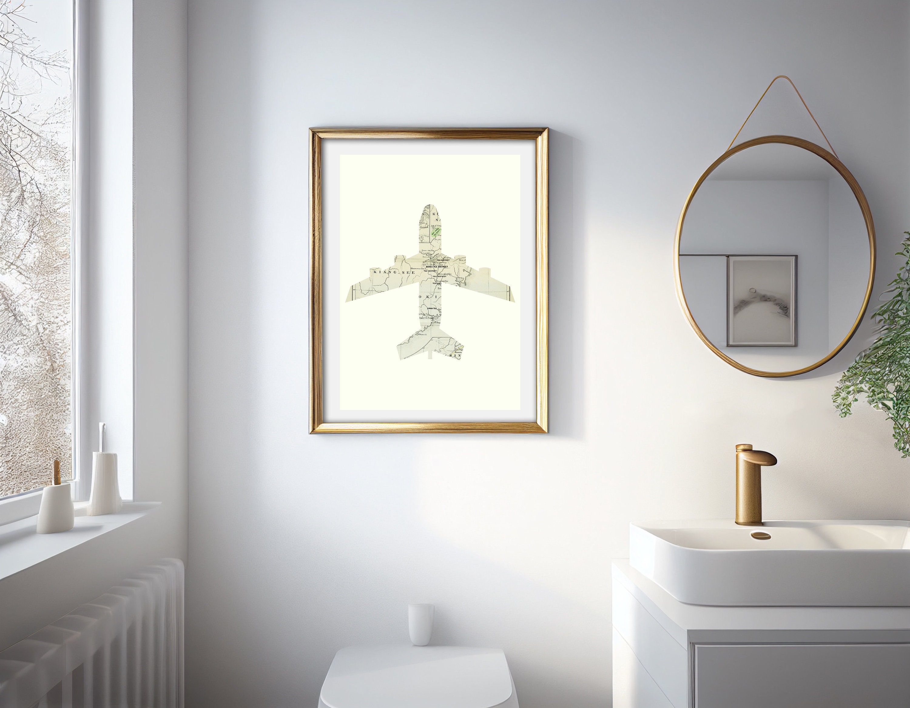 A4, Plane Posters, Maps, Digital Print, Decor, Gift, Inspirational ...