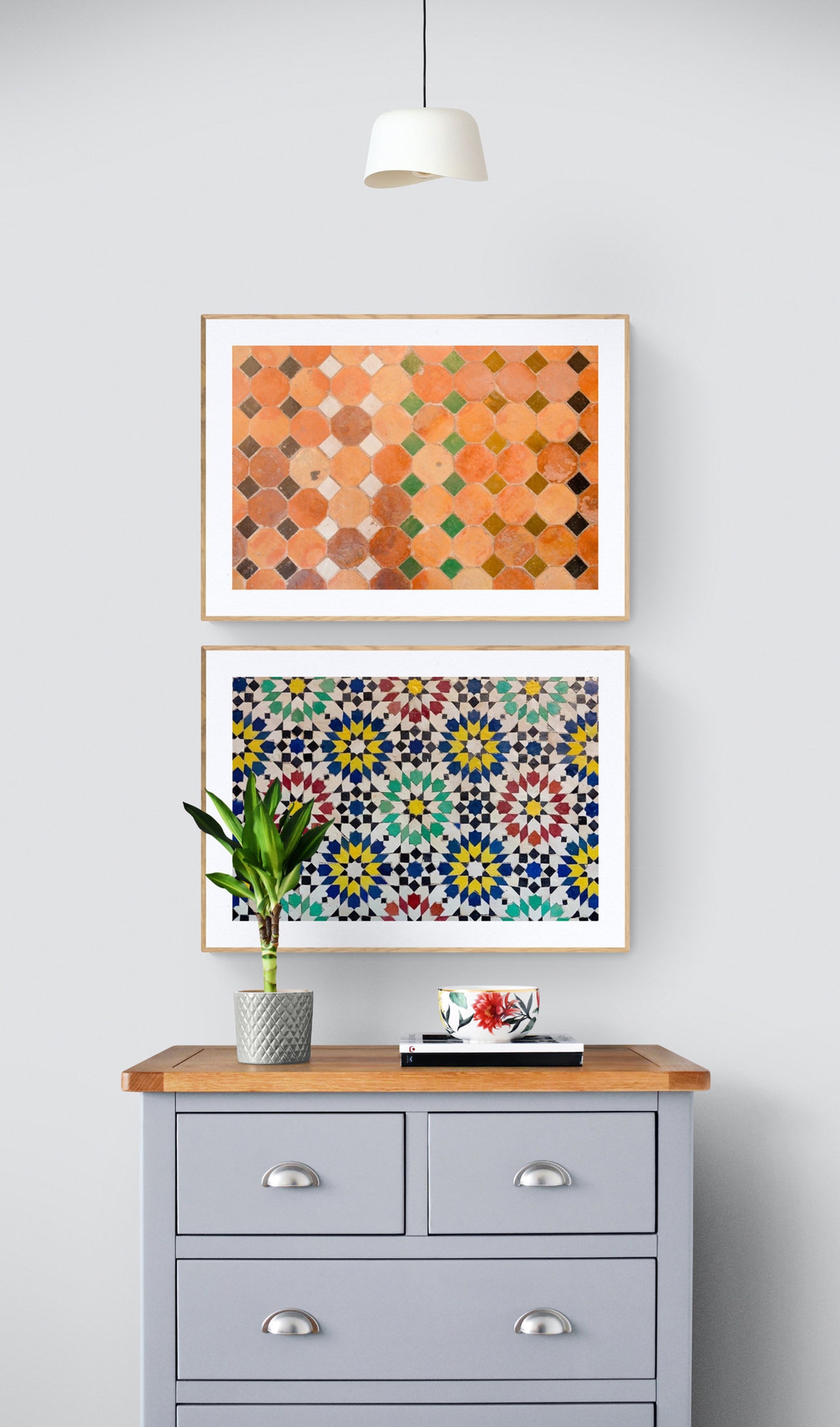 Moroccan Tile Print, Mosaic Tile Photo, Moroccan Decor, Geometric ...