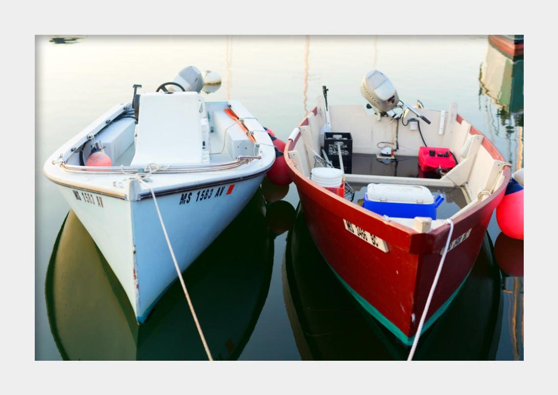 Two Boats Photo, Boat Photograph, Cape Cod Boat Art, Dinghy Photo ...