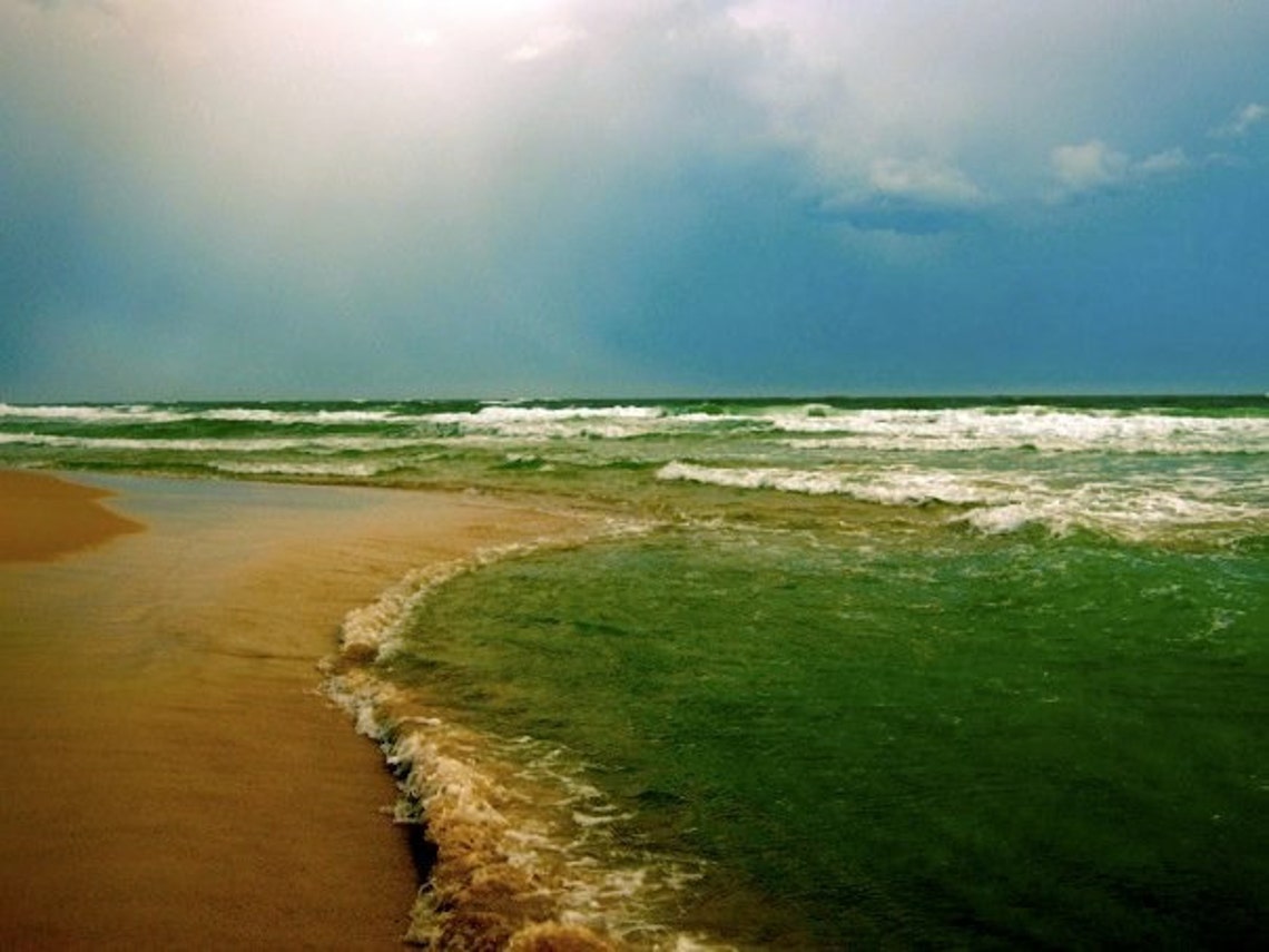 Emerald Green Ocean Waves Photo: Orange Beach Coastal Art - Etsy