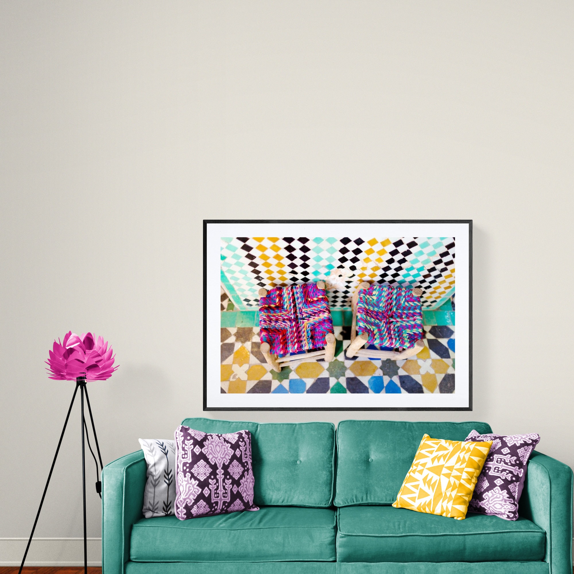Colorful Morocco Photo Moroccan Decor Mosaic Tile Art - Etsy