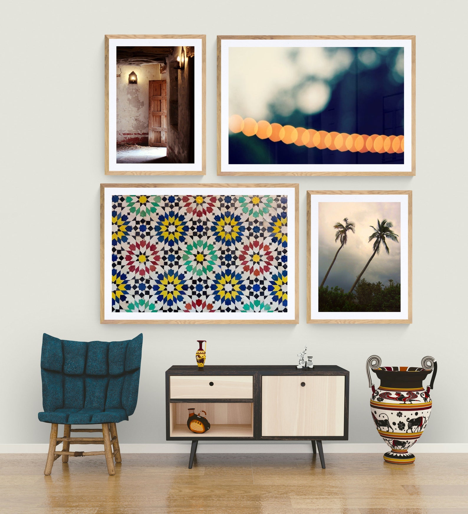 Moroccan Tile Print, Mosaic Tile Photo, Moroccan Decor, Geometric ...