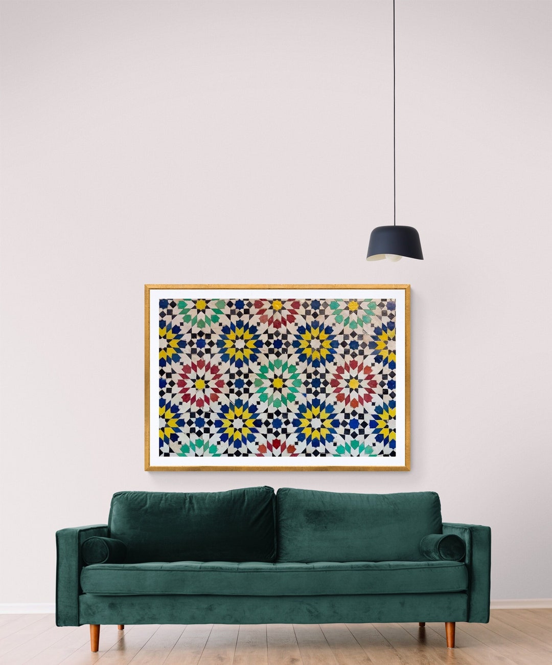 Moroccan Mosaic Tile Print: Colorful Geometric Art - Etsy