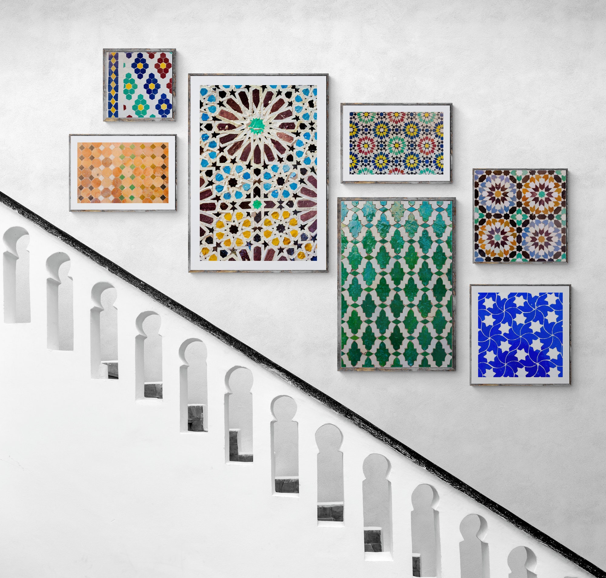 Moroccan Tile Print Mosaic Tile Photo Moroccan Decor | Etsy