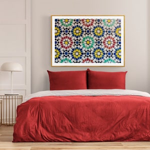 Moroccan Tile Print Mosaic Tile Photo Moroccan Decor - Etsy