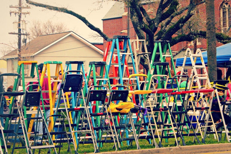 Mardi Gras Parade Ladders Photo: New Orleans Carnival Art - Etsy