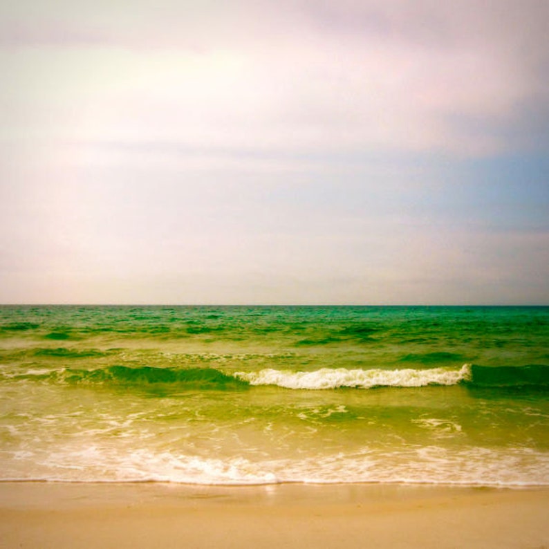 Emerald Green Ocean Waves Photo: Destin Florida Seascape Art - Etsy