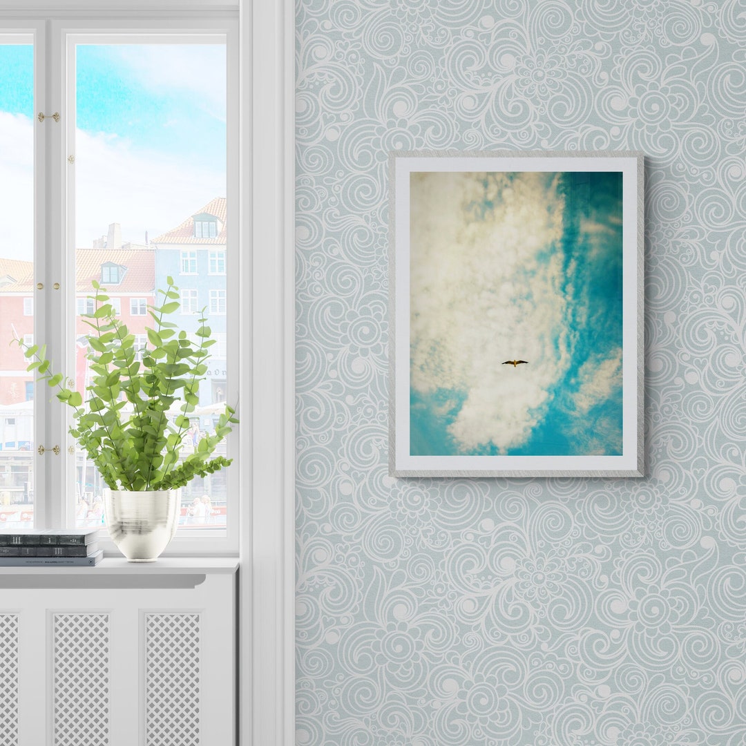 Flying Seagull Photo, Inspirational Art, Seagull in the Sky, Bird Photo ...