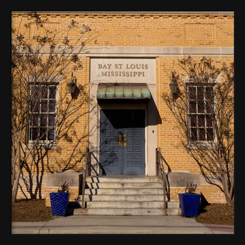 Bay St. Louis Post Office Photo Storefront Photo Old - Etsy
