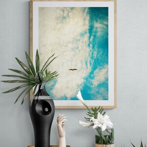 Flying Seagull Photo, Inspirational Art, Seagull in the Sky, Bird Photo ...