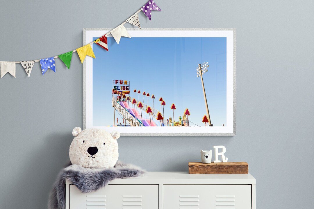Carnival Fun Slide Photo: Playroom Wall Art - Etsy