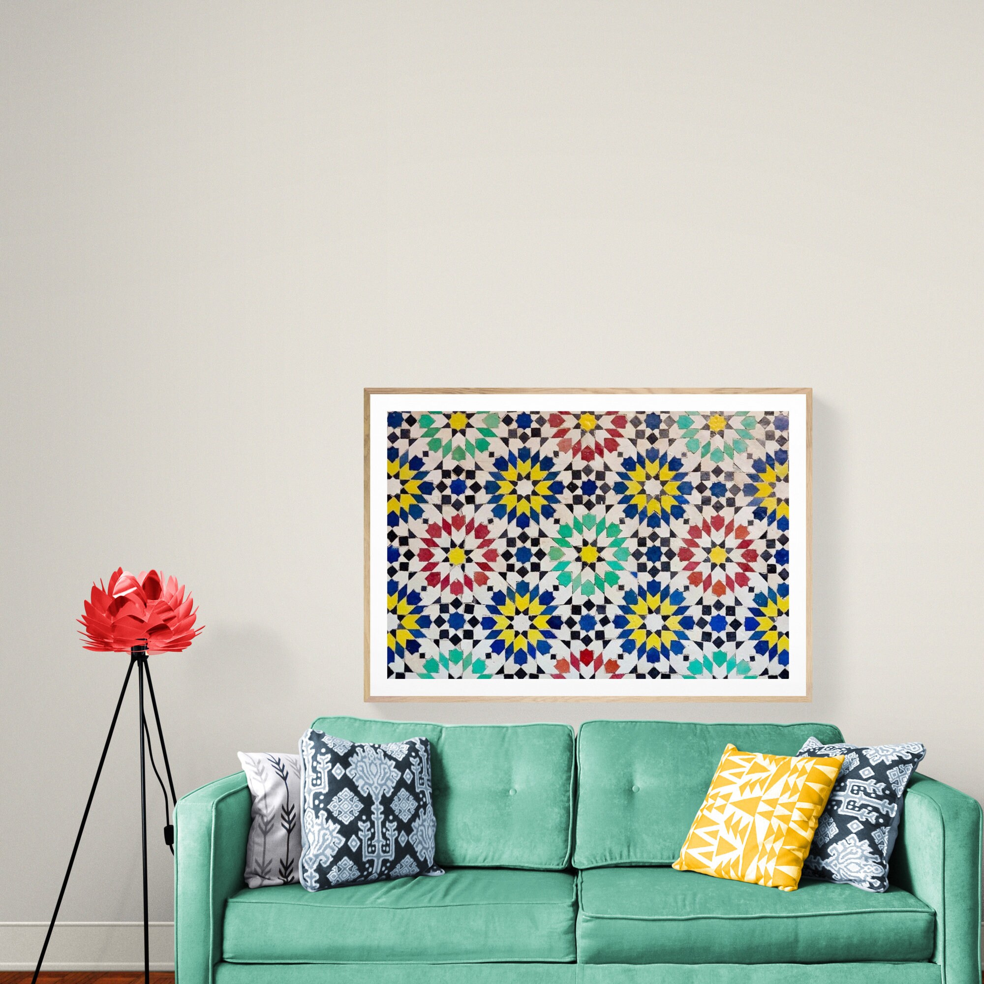 Moroccan Tile Print Mosaic Tile Photo Moroccan Decor - Etsy Canada