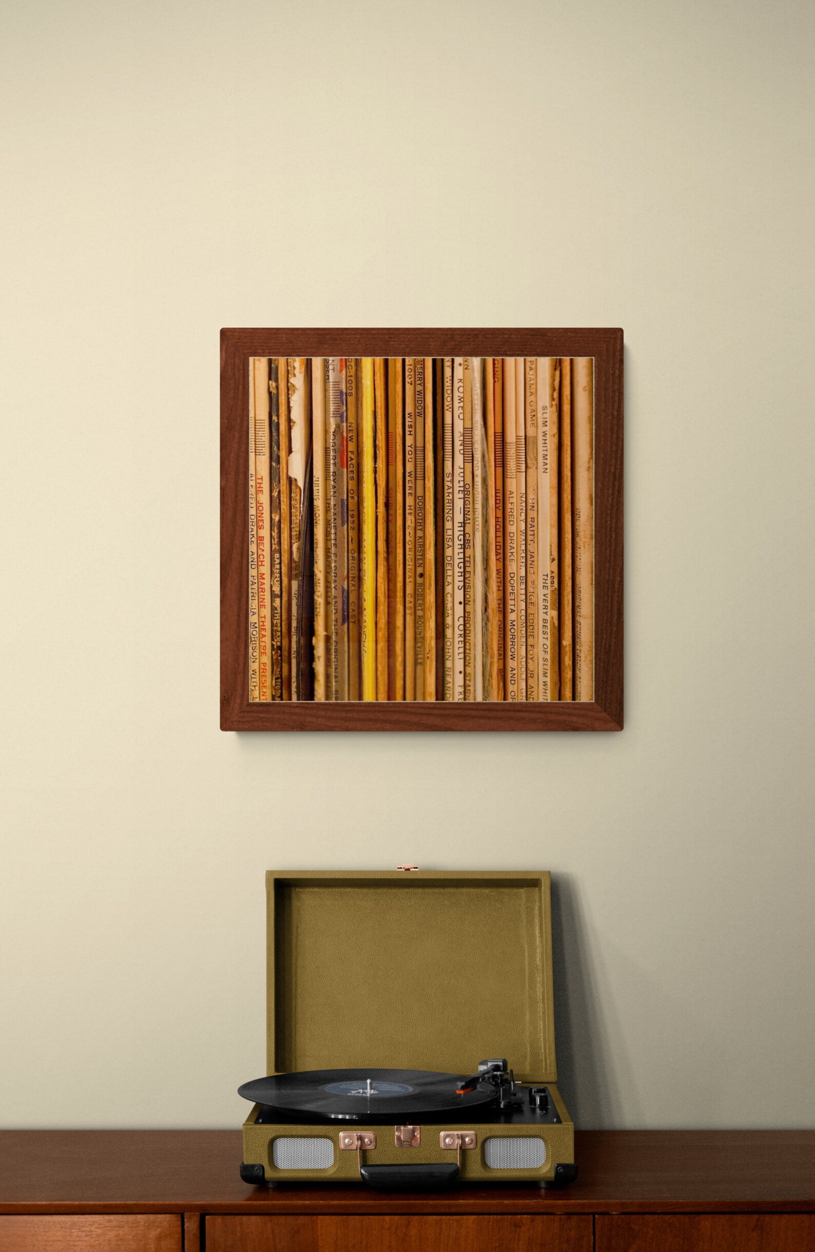 Vintage Vinyl Record Album Art Print: Beige Brown Wall Decor - Etsy