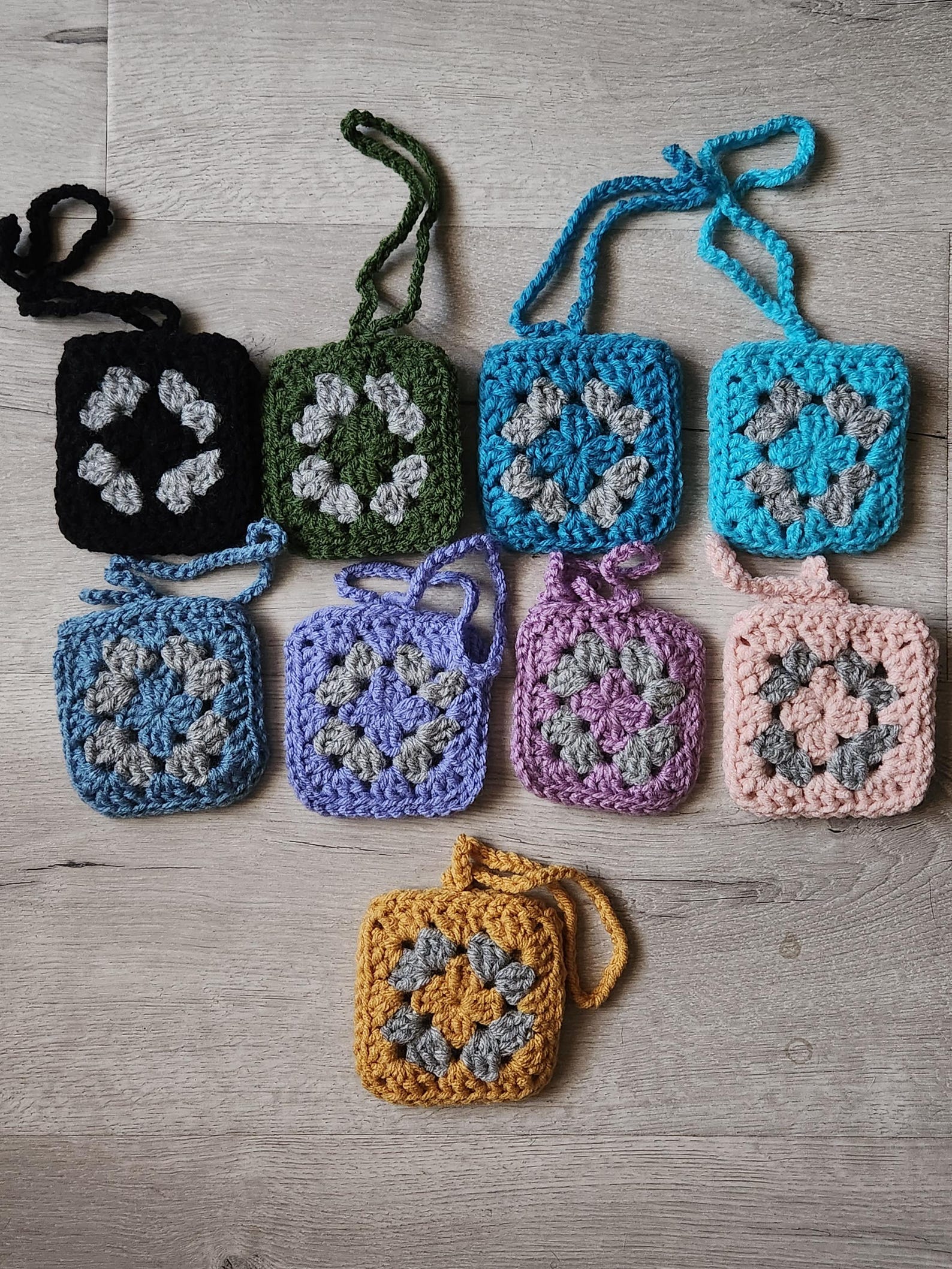 Handmade Crochet Granny Square Pouch - Etsy