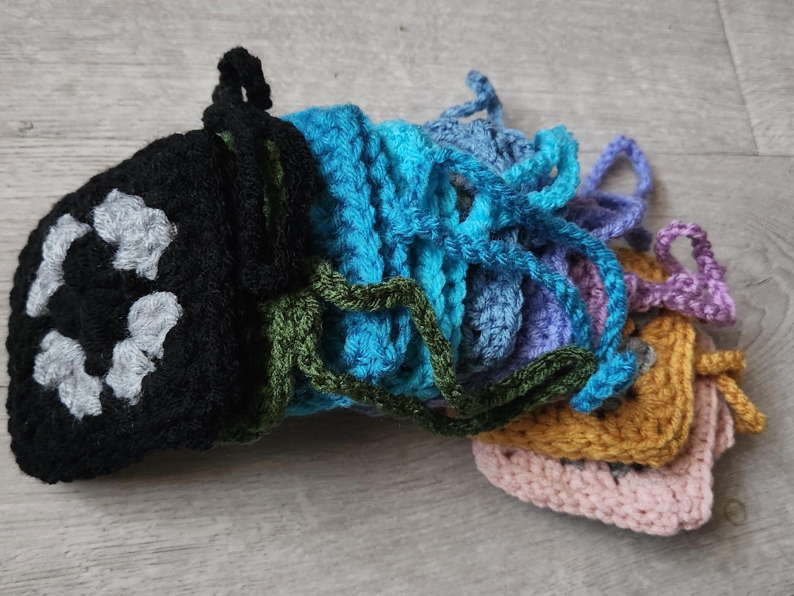 Handmade Crochet Granny Square Pouch - Etsy