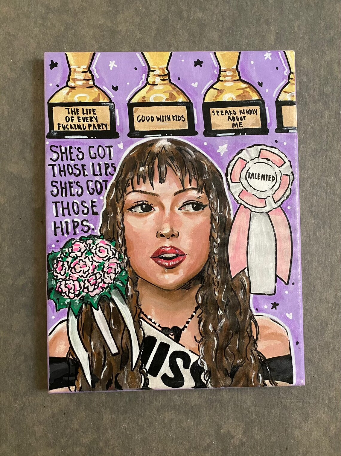 Shes Got Those Lips Olivia Rodrigo Painting. - Etsy