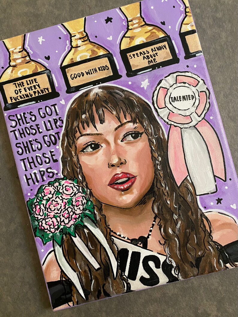 Shes Got Those Lips Olivia Rodrigo Painting. - Etsy