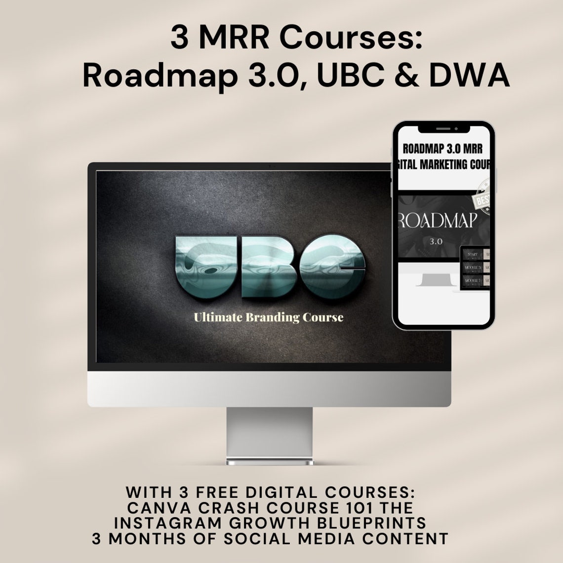 3 Ultimate Digital Course Bundle: Roadmap 3.0, UBC & DWA W/ Master ...