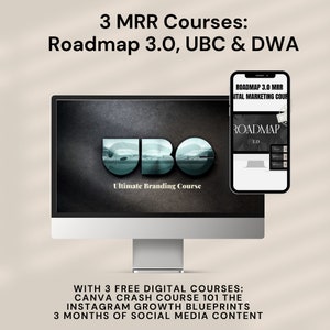 3 Ultimate Digital Course Bundle: Roadmap 3.0, UBC & DWA W/ Master ...