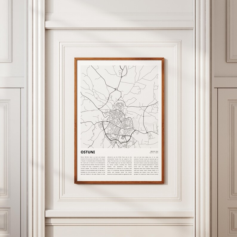 Ostuni Map Print, Ostuni Travel Map, Ostuni Wall Decor Art, Ostuni ...
