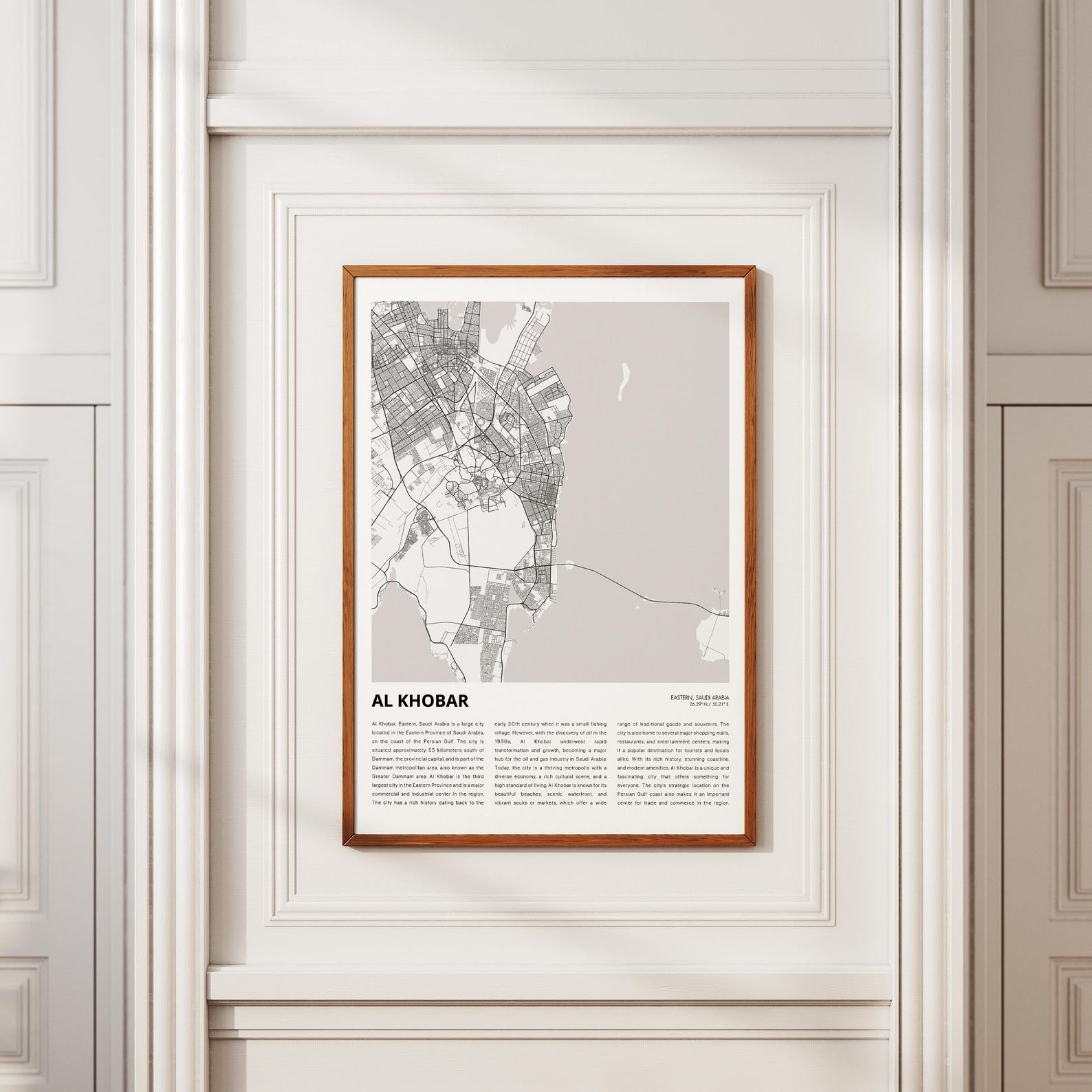 Al Khobar Map Print, Al Khobar Travel Map, Al Khobar Wall Decor Art, Al ...