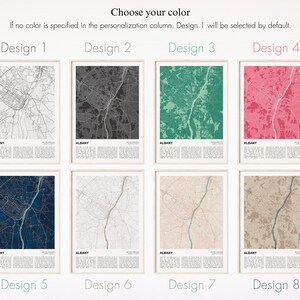 Albany Map Print, Albany Travel Map, Albany Wall Decor Art, Albany New ...