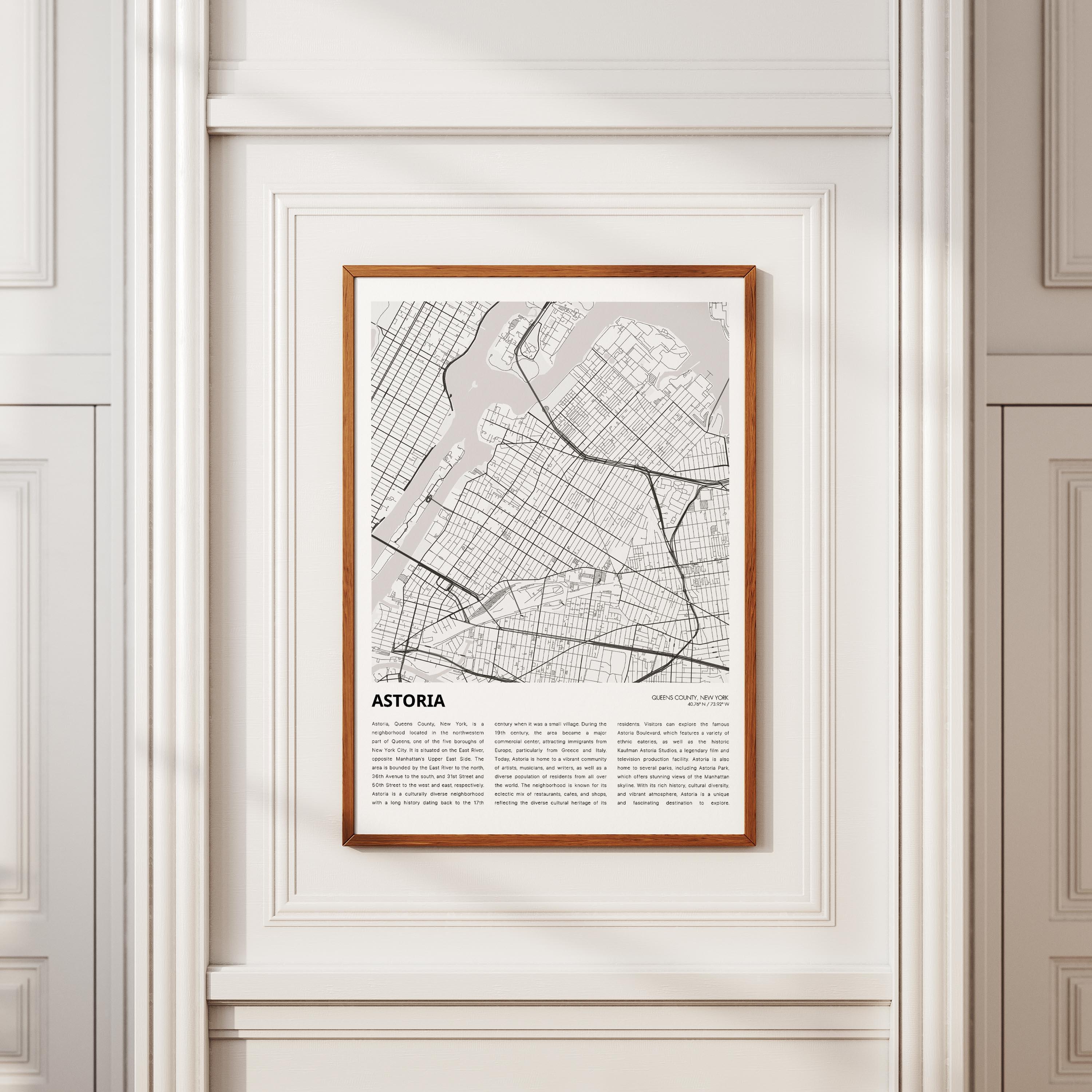 Astoria Map Print, Astoria Travel Map, Astoria Wall Decor Art, Astoria ...