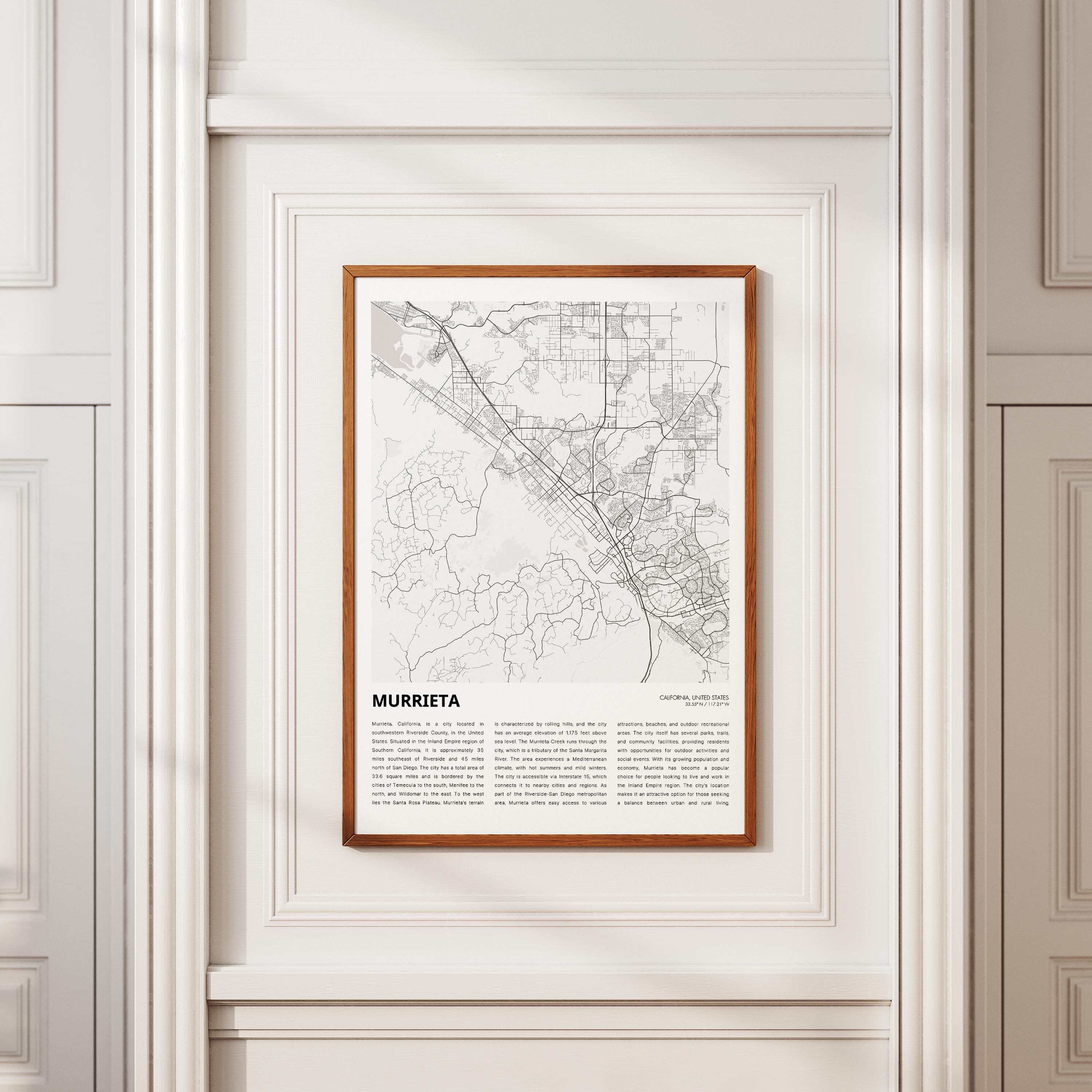 Murrieta Map Print, Murrieta Travel Map, Murrieta Wall Decor Art ...