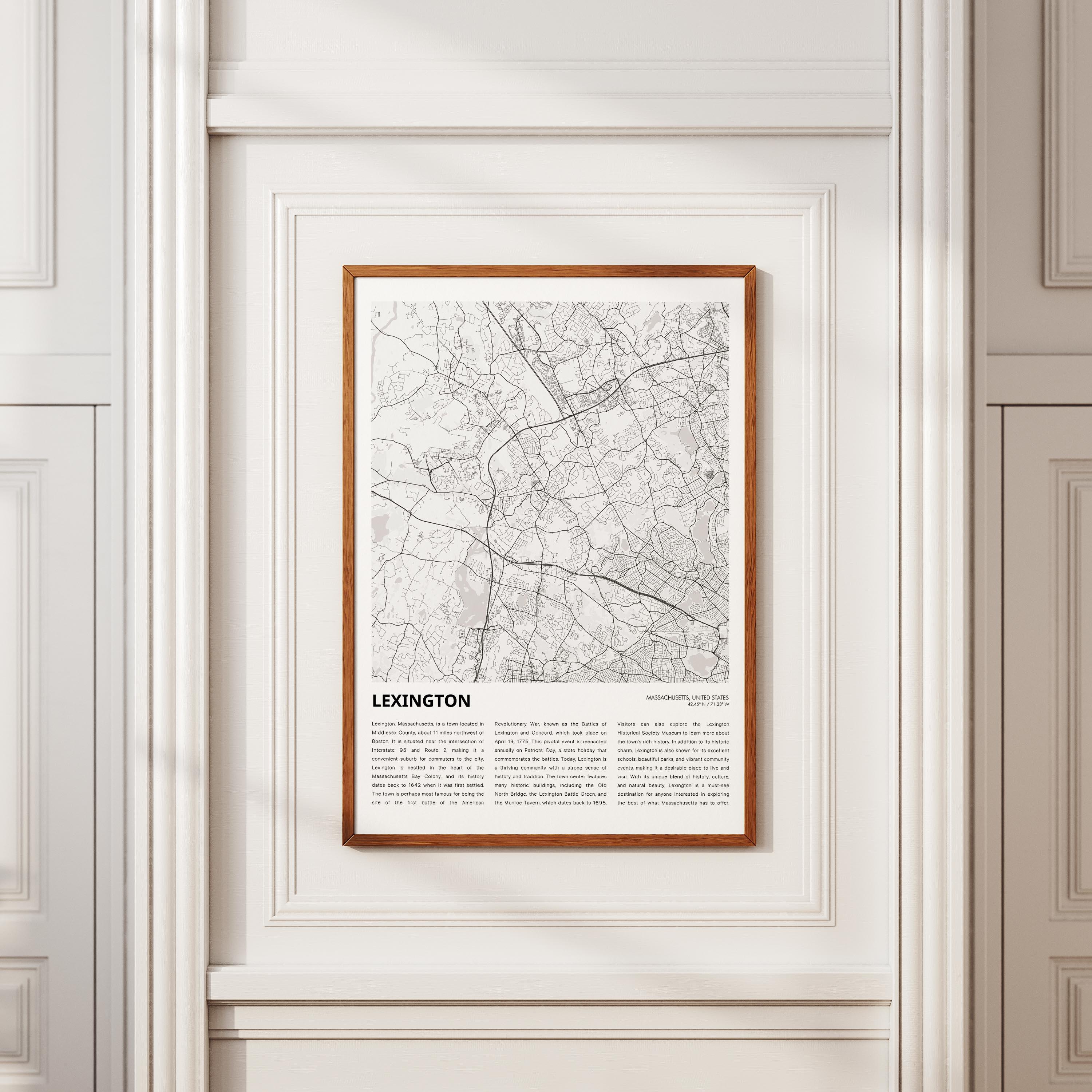 Lexington Map Print, Lexington Travel Map, Lexington Wall Decor Art ...