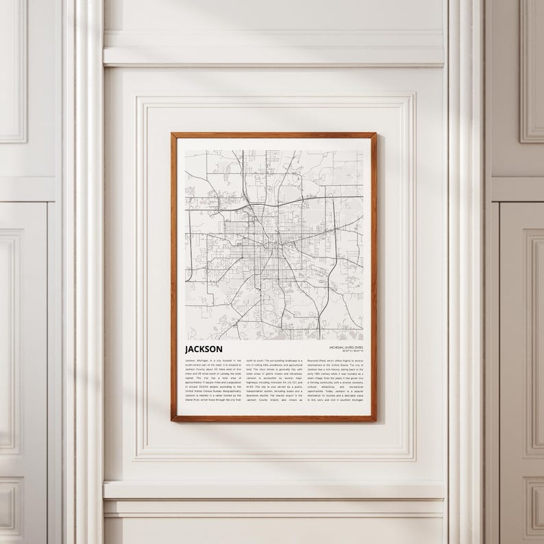 Jackson Map Print, Jackson Travel Map, Jackson Wall Decor Art, Jackson ...