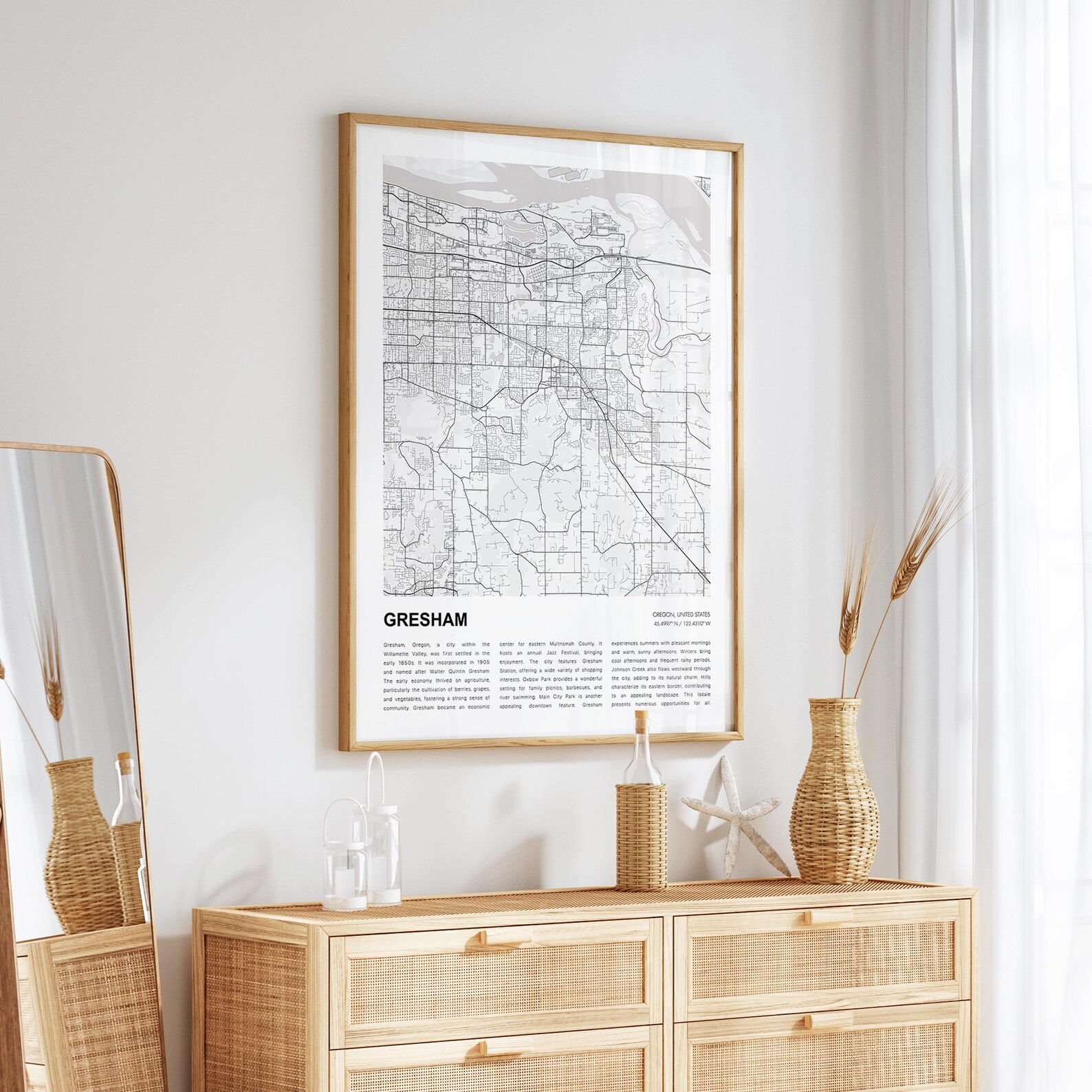 Gresham Map Print, Gresham Travel Map, Gresham Wall Decor Art, Gresham ...