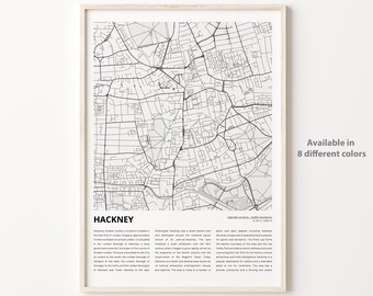 Hackney Wick London Illustrated Map Art Print - Etsy