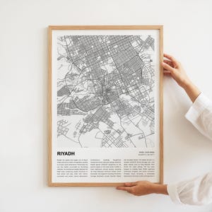 Riyadh Map Print, Riyadh Travel Map, Riyadh Wall Decor Art, Riyadh ...