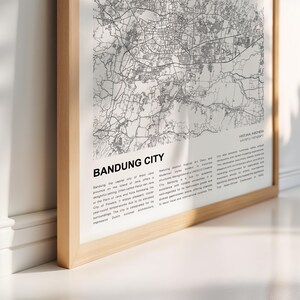 Bandung City Map Print, Bandung City Travel Map, Bandung City Wall ...