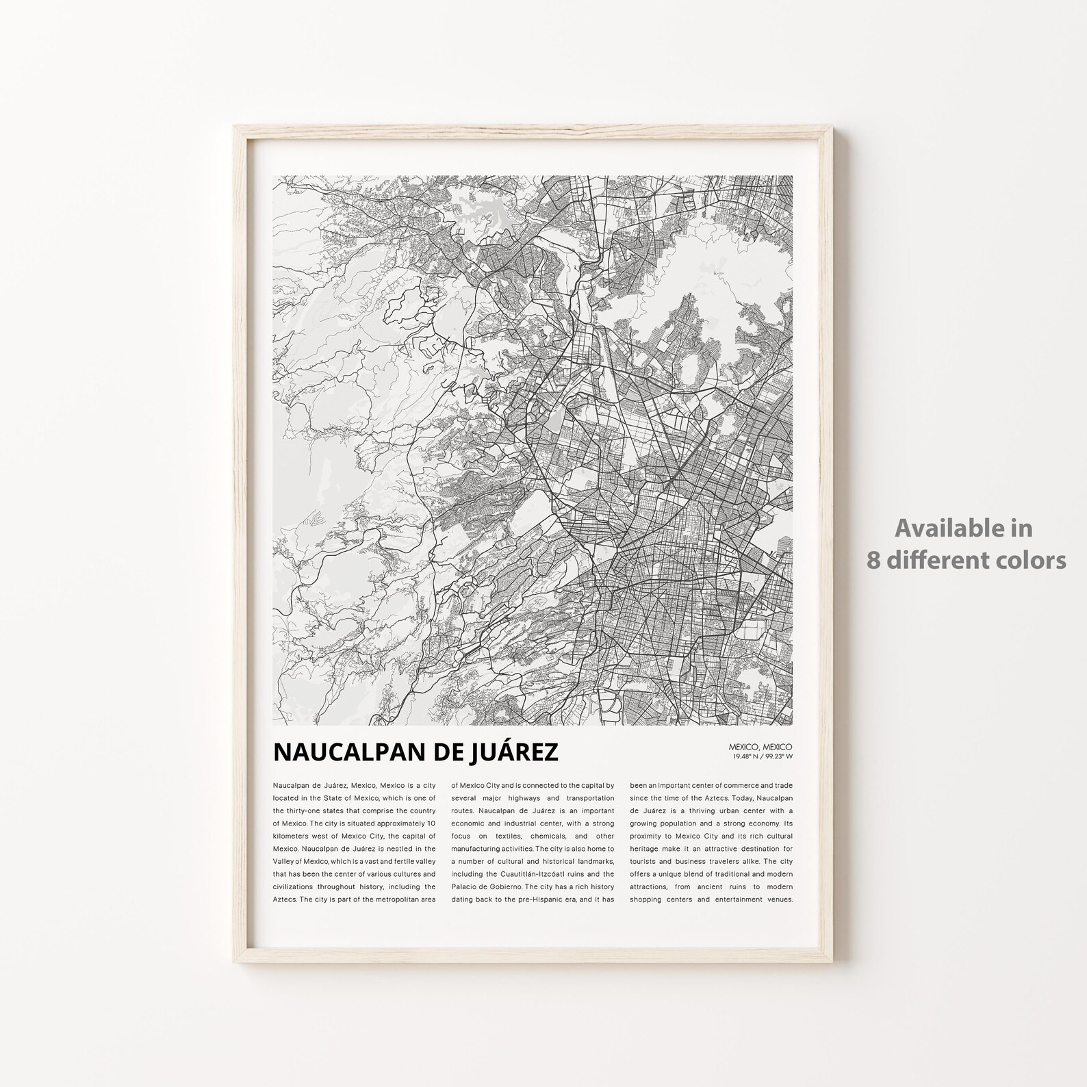 Naucalpan De Juárez Map Print, Naucalpan De Juárez Travel Map ...