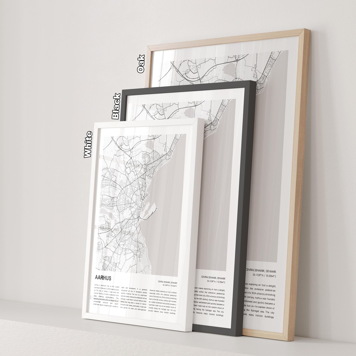 Aarhus Map Print, Aarhus Travel Map, Aarhus Wall Decor Art, Aarhus ...