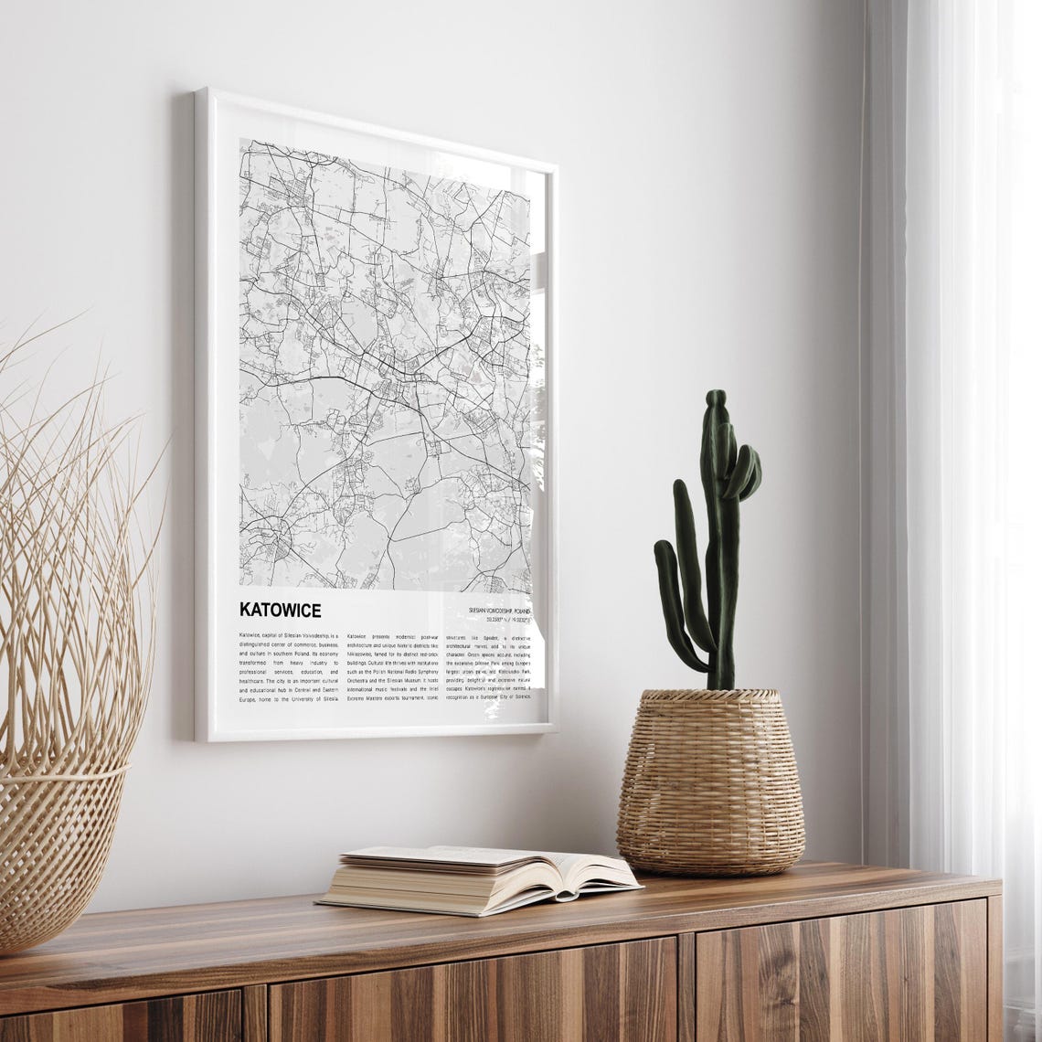 Katowice Map Print, Katowice Travel Map, Katowice Wall Decor Art ...