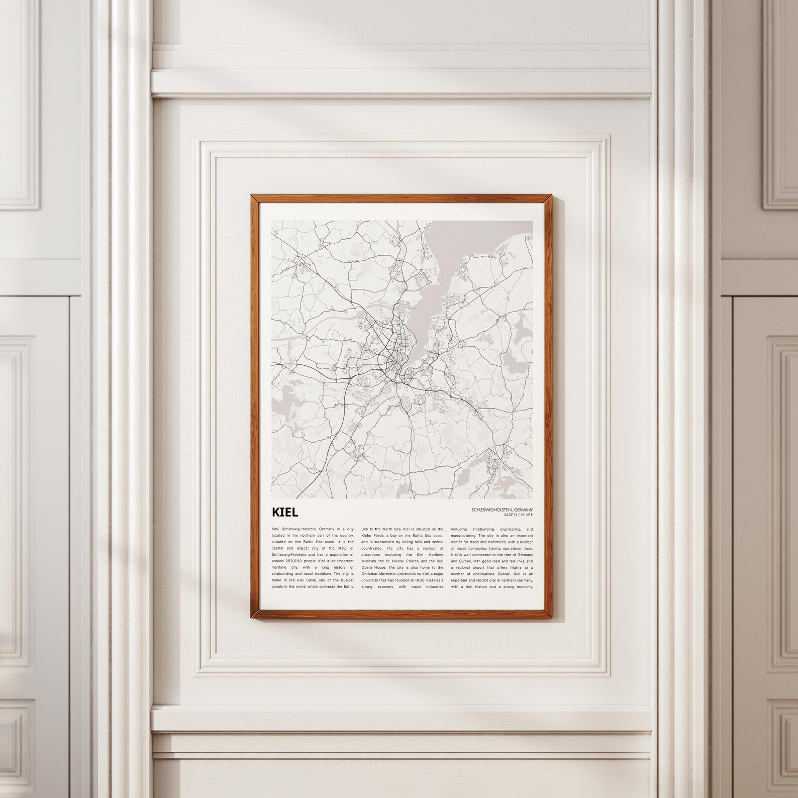 Kiel Map Print, Kiel Travel Map, Kiel Wall Decor Art, Kiel Schleswig ...