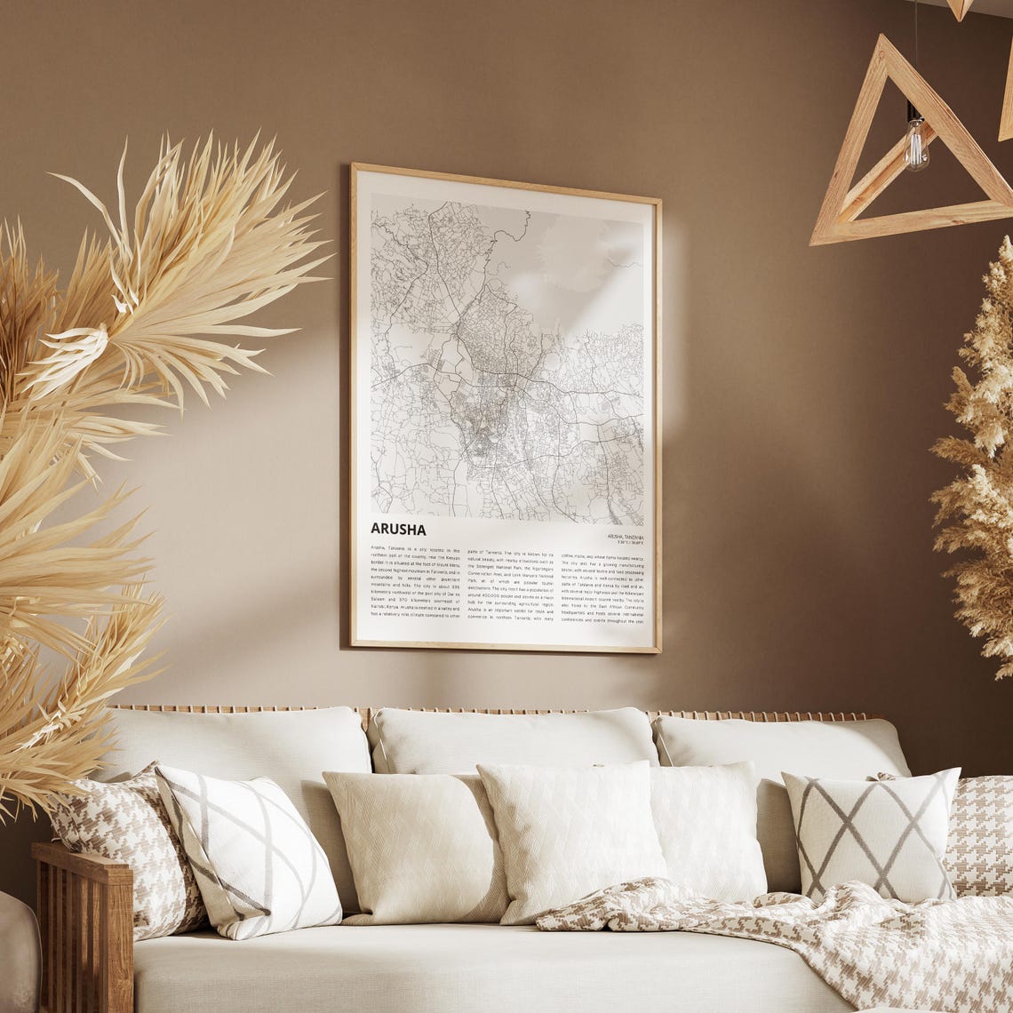 Arusha Map Print, Arusha Travel Map, Arusha Wall Decor Art, Arusha ...