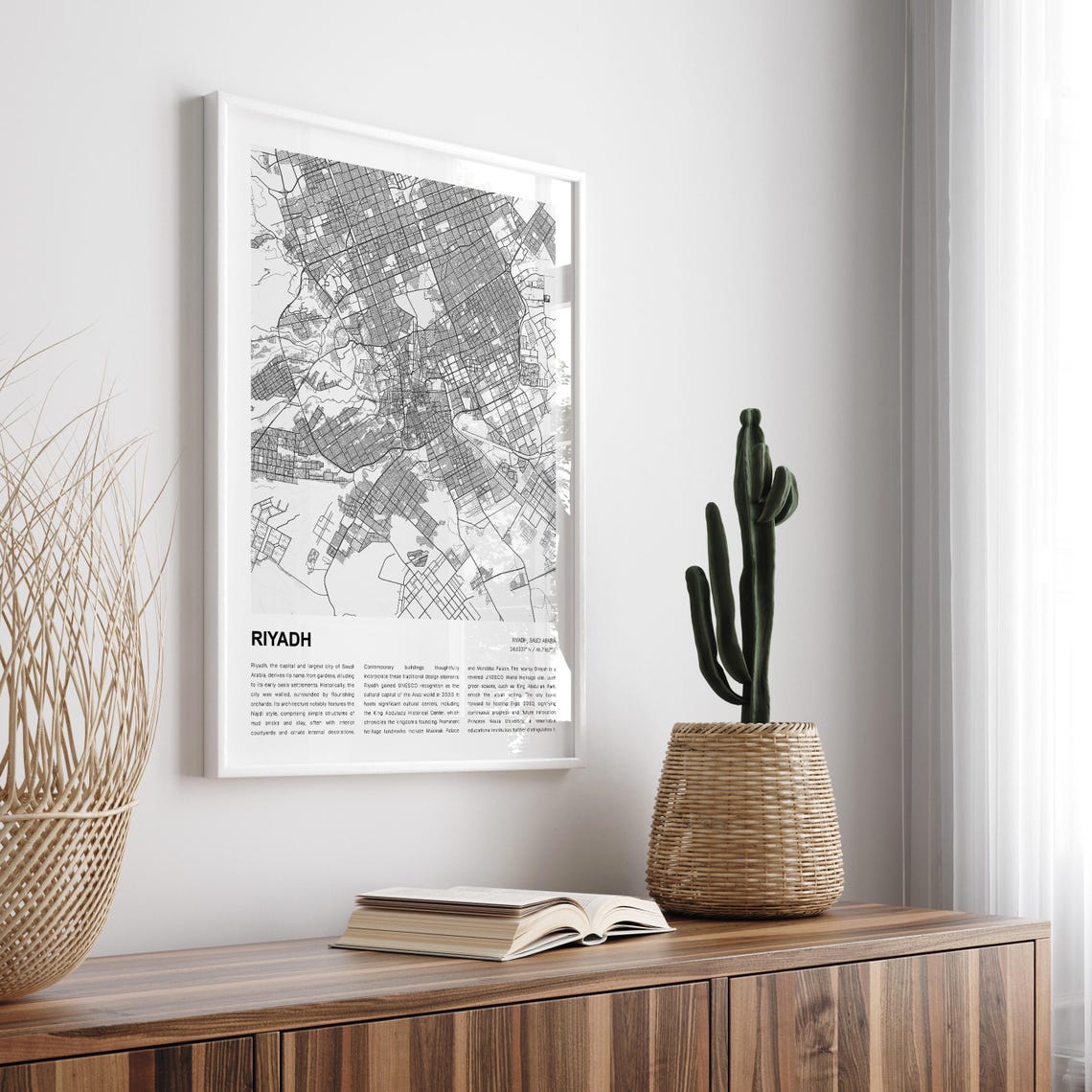 Riyadh Map Print, Riyadh Travel Map, Riyadh Wall Decor Art, Riyadh ...