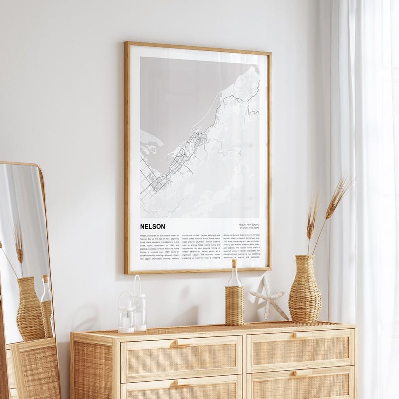 Nelson Map Print, Nelson Travel Map, Nelson Wall Decor Art, Nelson ...