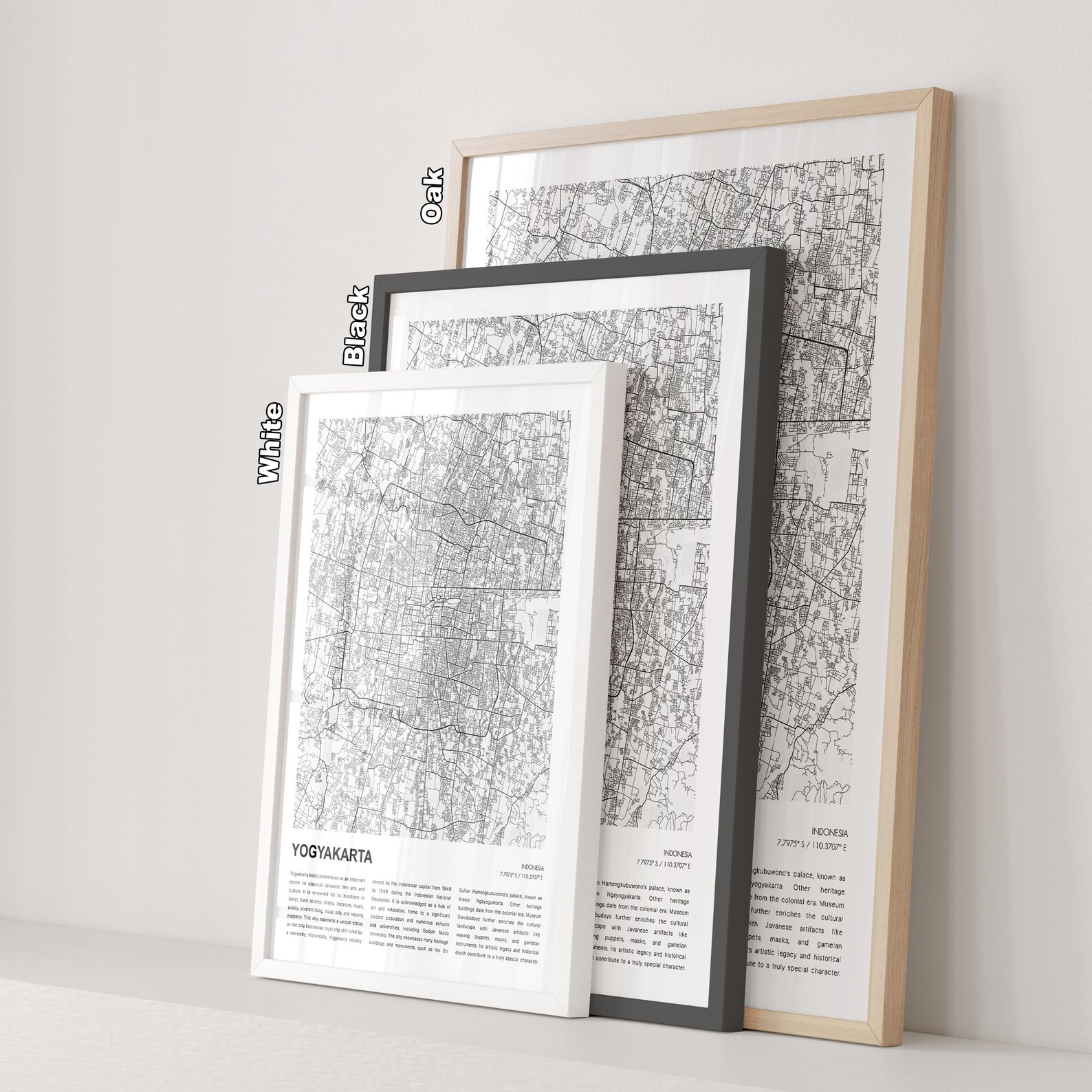Yogyakarta City Map Print, Yogyakarta City Travel Map, Yogyakarta City ...