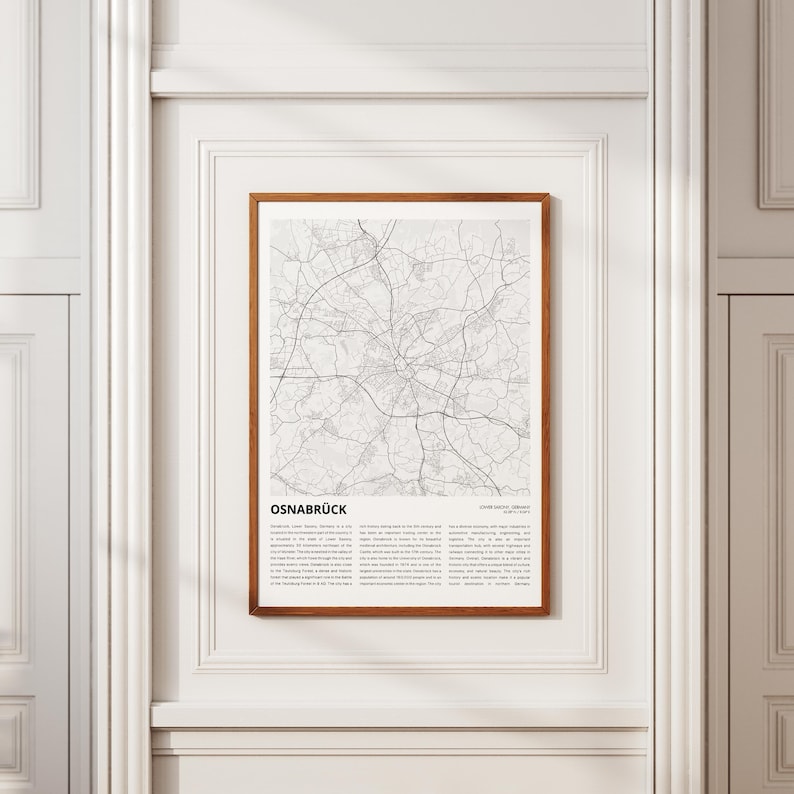 Osnabrück Map Print, Osnabrück Travel Map, Osnabrück Wall Decor Art ...