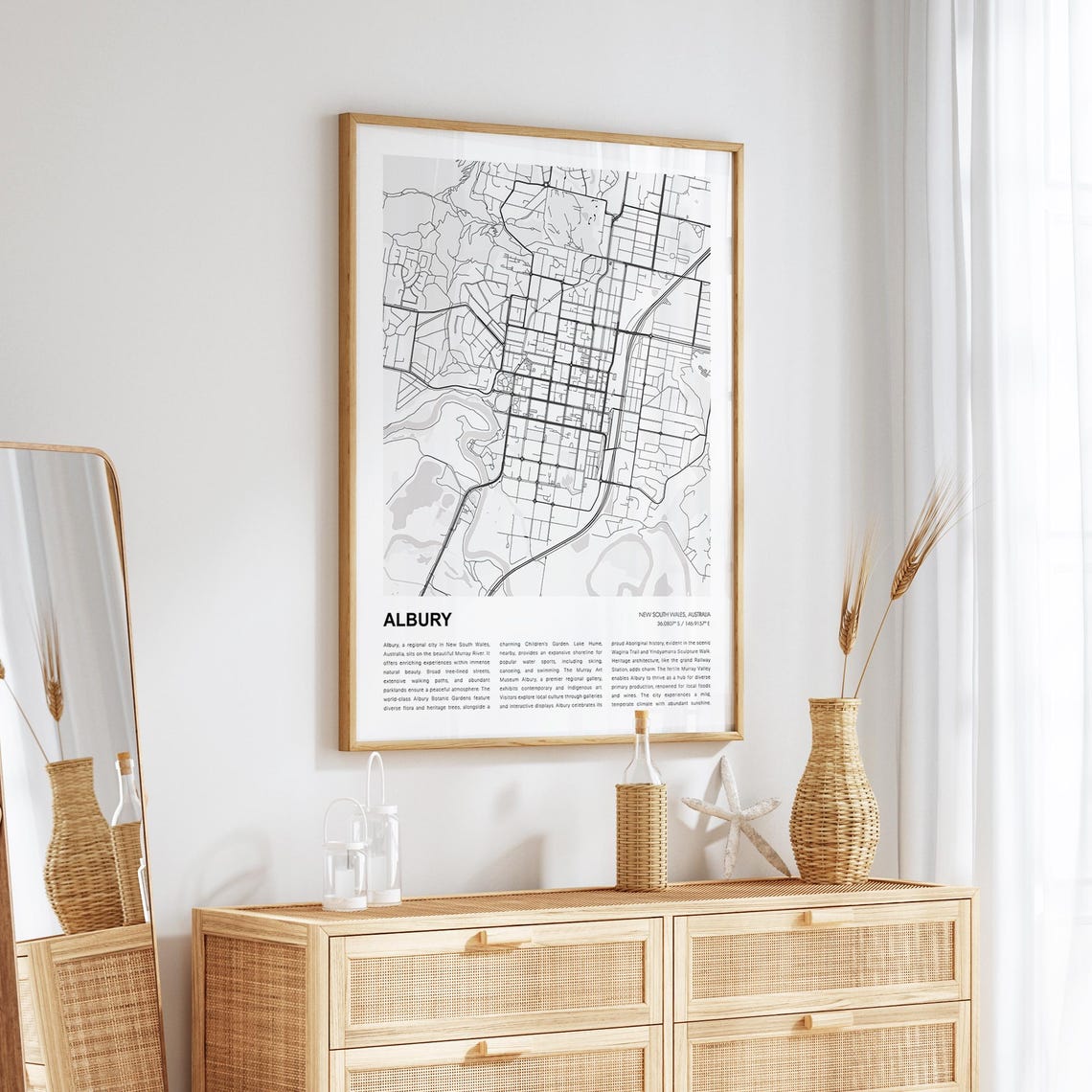 Albury Map Print, Albury Travel Map, Albury Wall Decor Art, Albury New ...
