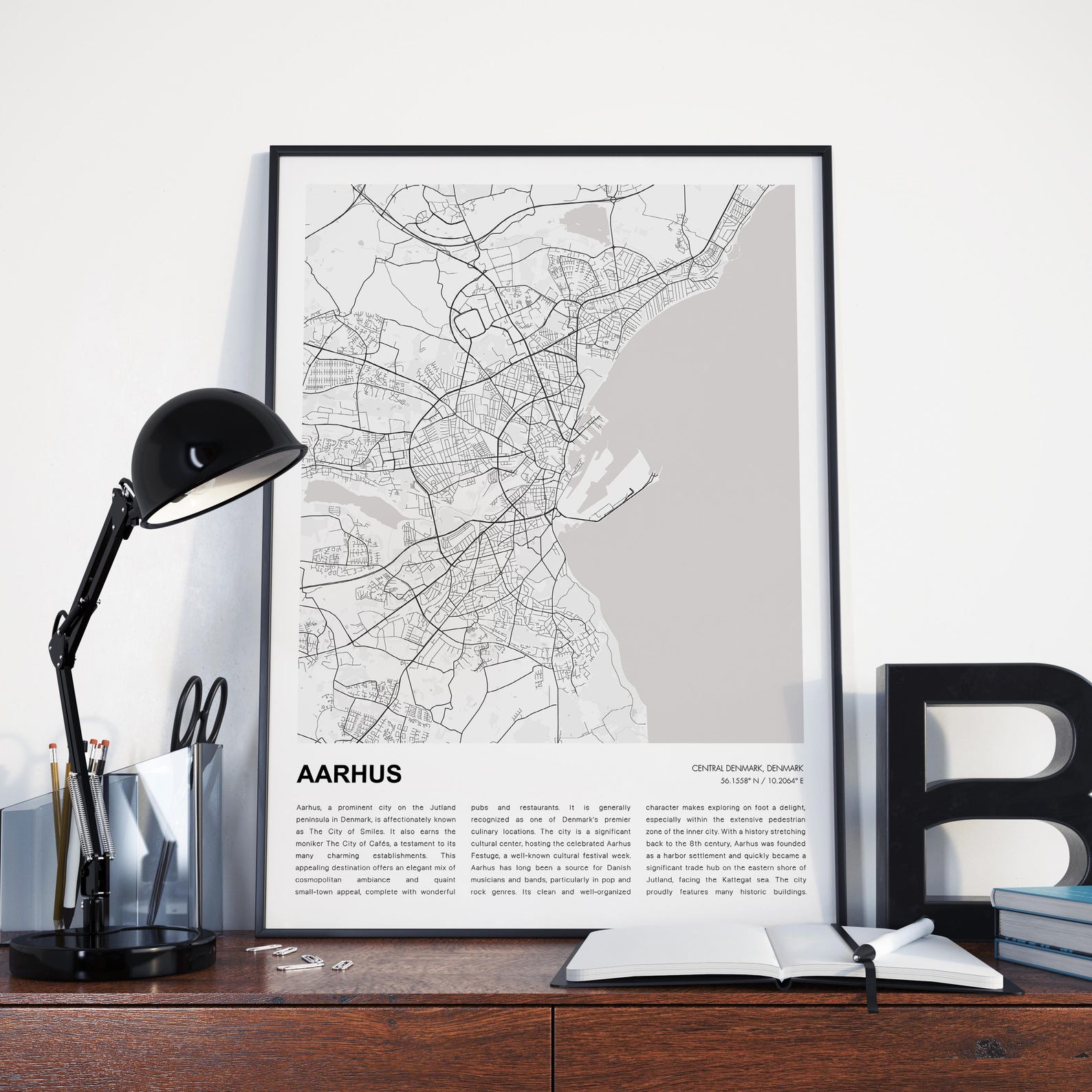 Aarhus Map Print, Aarhus Travel Map, Aarhus Wall Decor Art, Aarhus ...