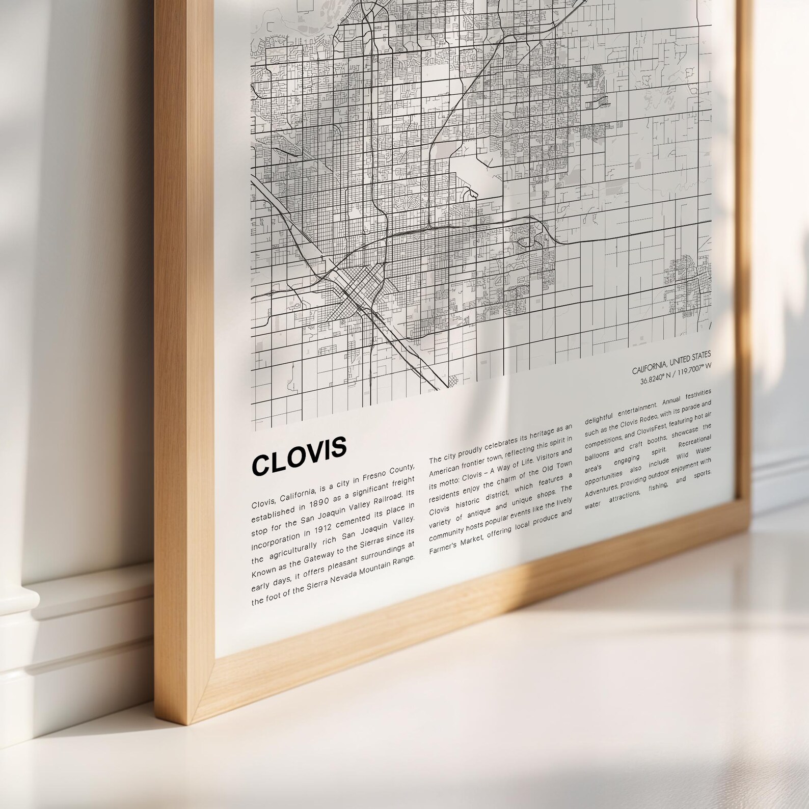 Clovis Map Print, Clovis Travel Map, Clovis Wall Decor Art, Clovis ...