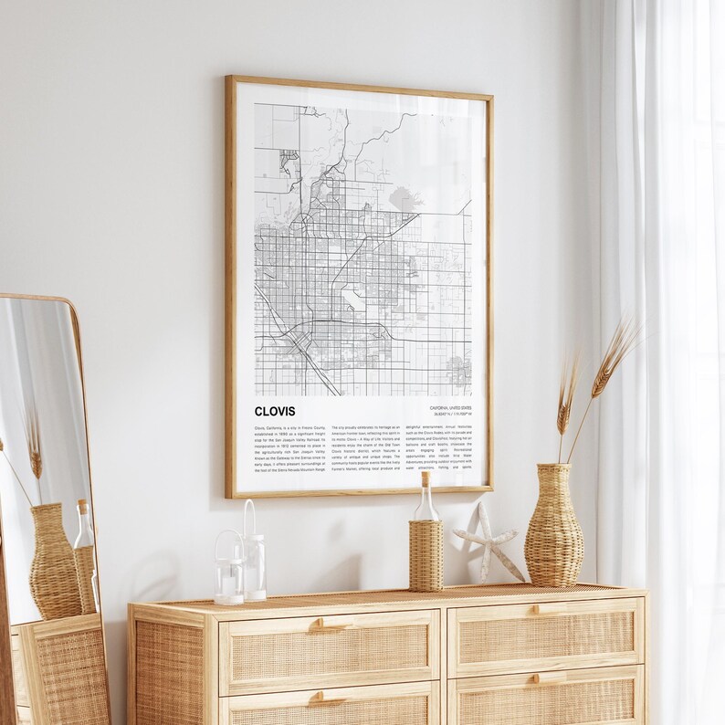 Clovis Map Print, Clovis Travel Map, Clovis Wall Decor Art, Clovis ...