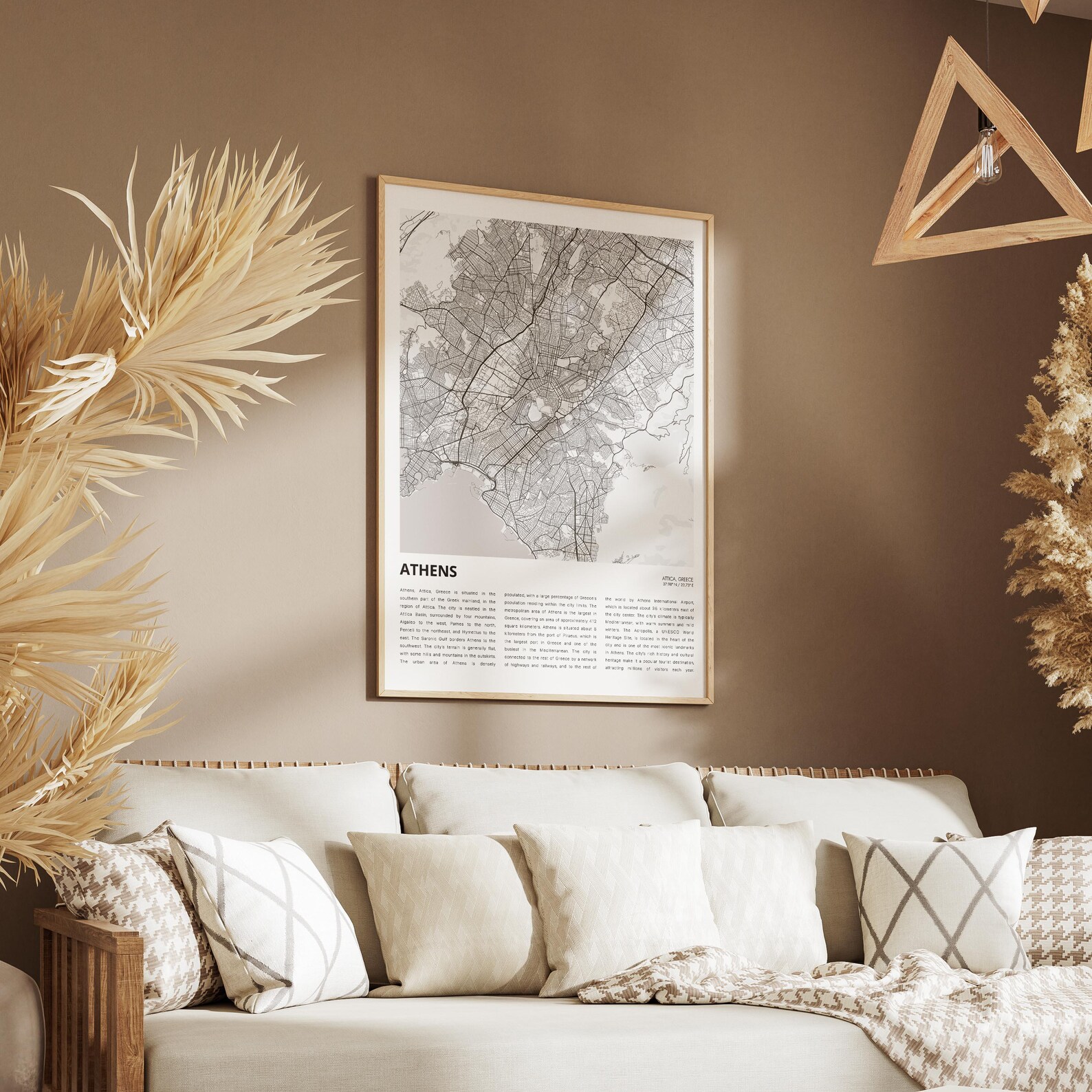 Athens Map Print, Athens Travel Map, Athens Wall Decor Art, Athens ...