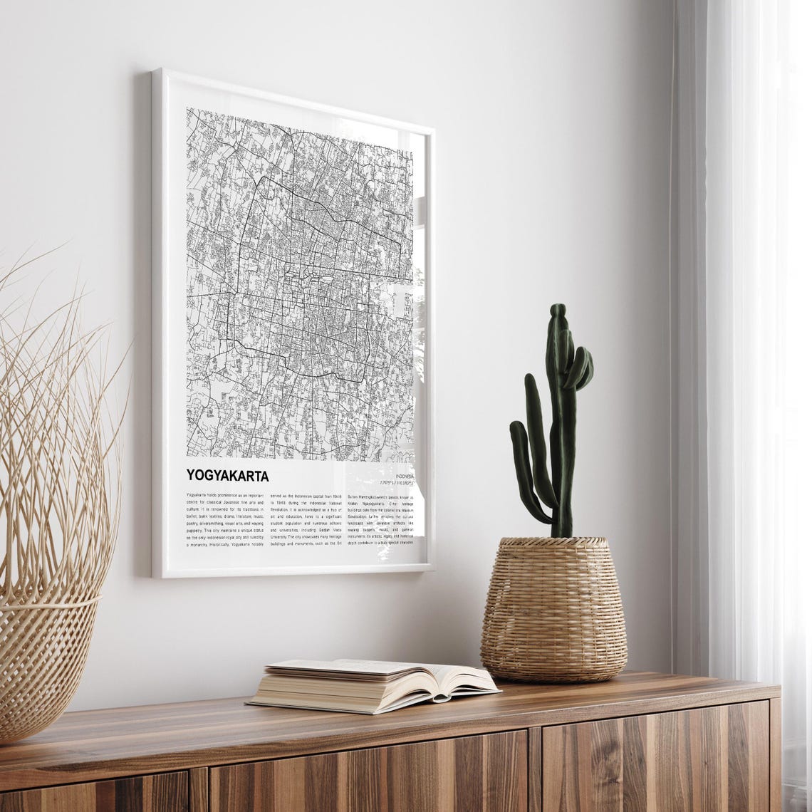 Yogyakarta City Map Print, Yogyakarta City Travel Map, Yogyakarta City ...