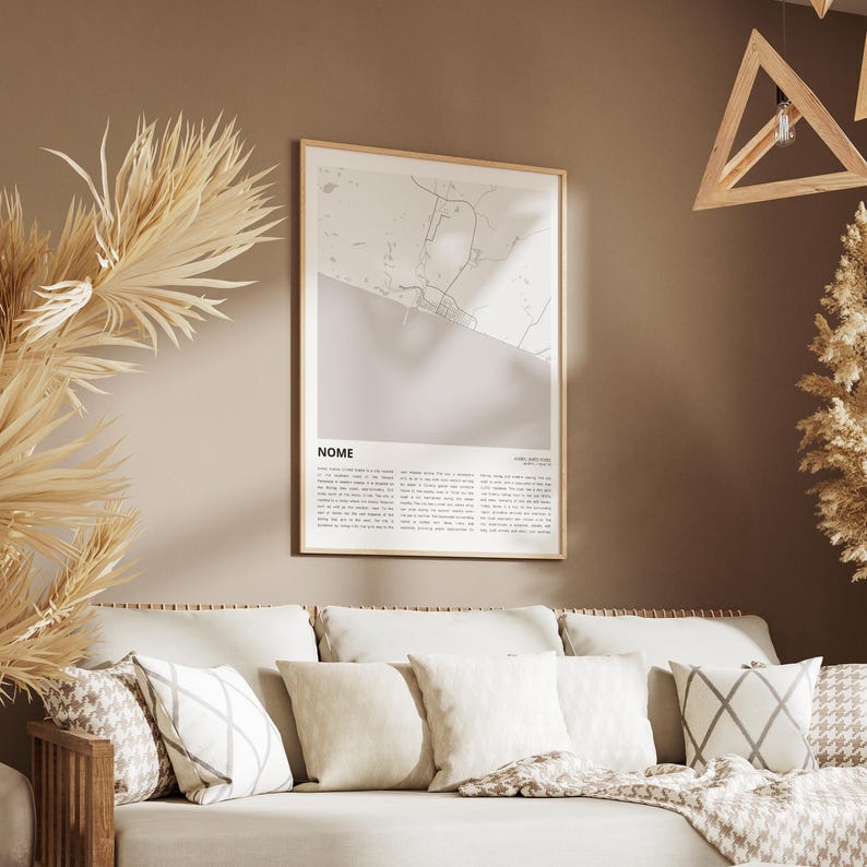 Nome Map Print, Nome Travel Map, Nome Wall Decor Art, Nome Alaska ...